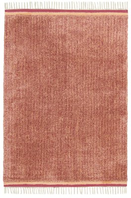 Shaggy rugs - Celina Natural Cotton Shaggy (red)