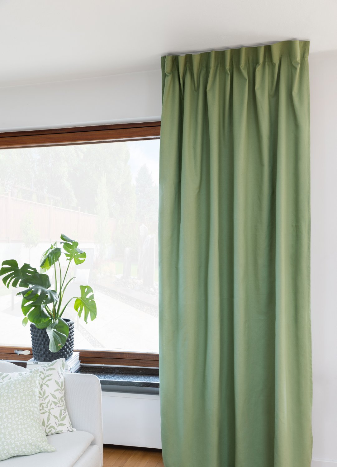 Curtains - Cotton curtain Anja (Green) - Curtains