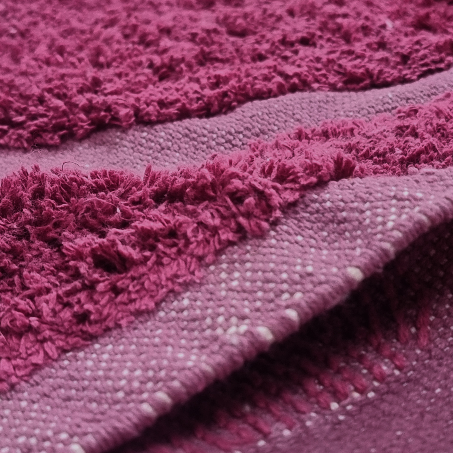 Shaggy rugs - Cyrus Natural Cotton Shaggy (red)